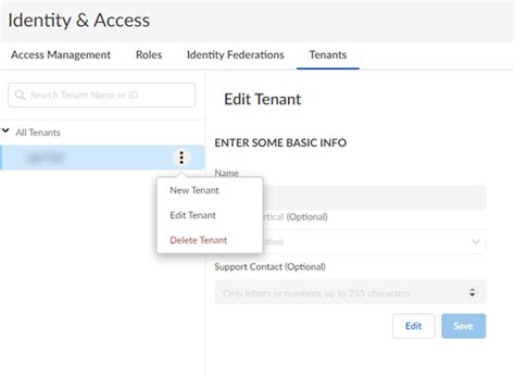 Manage Single Tenant Transition Through Common Services