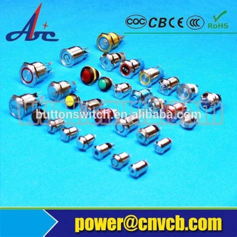 Metal Type Push Button Switch With Lock Push Bottom Switch High