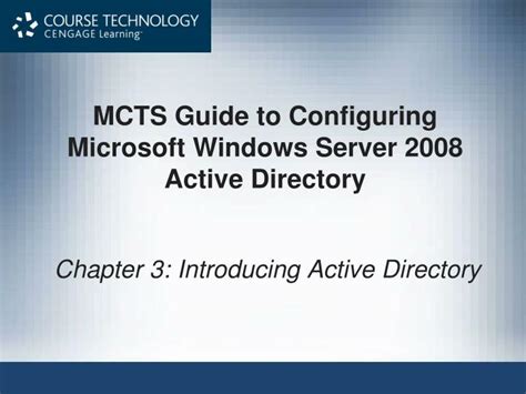 PPT MCTS Guide To Configuring Microsoft Windows Server Active Directory PowerPoint