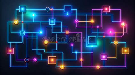 Visualizing The Future Of Data Flow A Futuristic Flowchart Design For