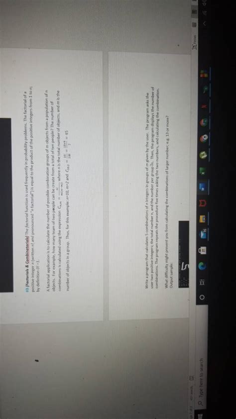 Solved 3 Factorials And Combinatorials The Factorial Function Is