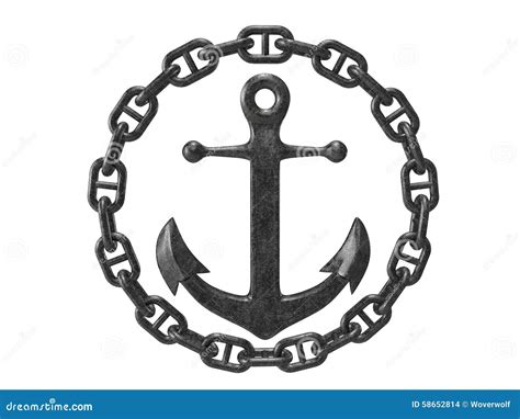 Anchor With Chain Stock Photo Image