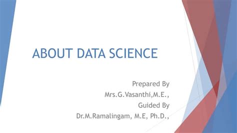 About Data Science Big Data Analytics Pptpptx