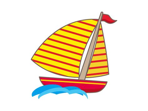 ヨットのイラスト イラスト無料・かわいいテンプレート