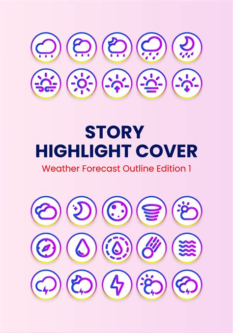 Weather Forecast Outline Icon Pack 13553883 Vector Art At Vecteezy