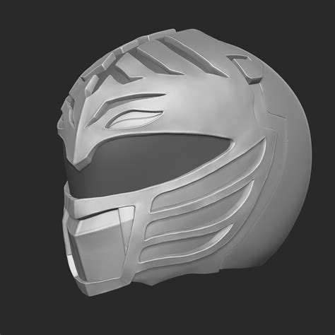 Stl File White Ranger Helmet 🪖・3d Printer Model To Download・cults