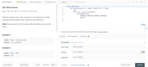 Kaushik T On Linkedin Day4 75daysofcodechallenge Coding Leetcode Hope