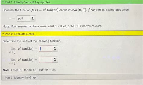 Solved Part Identify Vertical AsymptotesConsider The Chegg Com