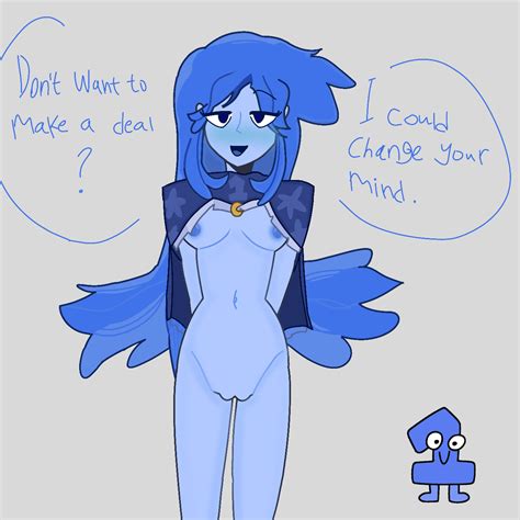 Rule 34 1girls Algebralien Asking A Question Battle For Dream Island Bfdi Blue Body Blue Hair