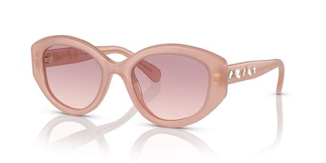 Swarovski Sk6005 53 Brown Gradient Violet And Pink Opal Sunglasses