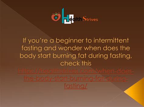 Ppt When Does The Body Start Burning Fat During Fasting Powerpoint Presentation Id 11228216