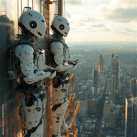 Autonomous Ai Driven Construction Workers Building Eco Friendly