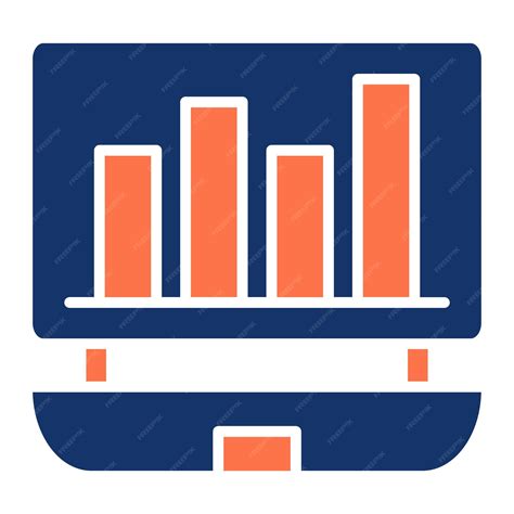 Premium Vector Online Bar Chart Vector Illustration