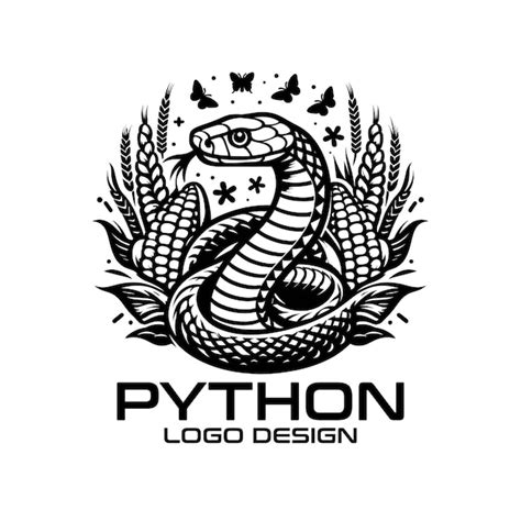Diseño Del Logotipo Vectorial De Python Vector Premium