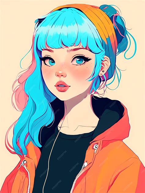 Premium Ai Image Anime Girl Illustration