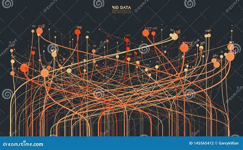 Vector Abstract Colorful Big Data Information Sorting Visualization Social Network Financial