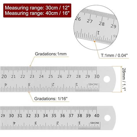 Metal Ruler 30cm Zotemo Metal Ruler Kit 12 Inch And 6 Inch Stainless Steel Rulers With