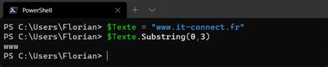 Powershell Et Substring Extraire Une Chaîne Dune Chaîne It Connect
