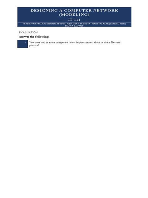 Designing A Computer Network Group 2 Pdf Network Topology Computer Network