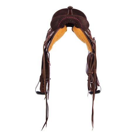 Chocolate Ro Pink Python Buckstitched Round Barrel Saddle