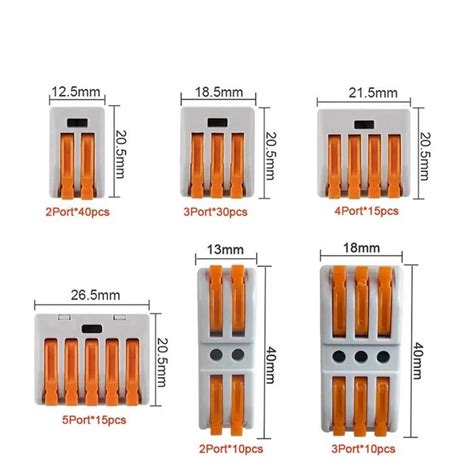 120 Pcs Lever Nut Wire Connectors Set Conductor Compact Wire Connectors Cable £20 00 Picclick Uk