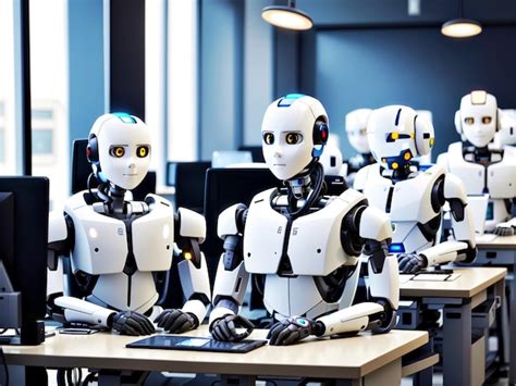 Premium Ai Image The Impact Of Artificial Intelligence And Robotization On Employment