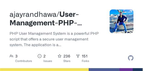 Github Ajayrandhawauser Management Php Mysql Php User Management