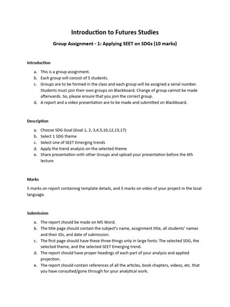 Group Assignment 1 Seet And Sdg Pdf