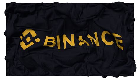 Binance Flag Waves With Realistic Bump Texture Flag Background 3d Rendering 24625518 Png
