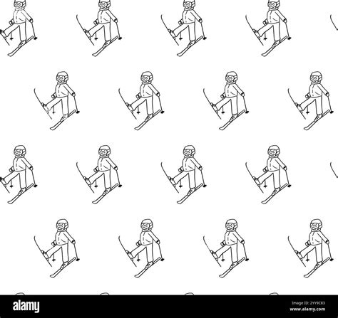 Skiers Cross Country Skiing Stock Vector Images Alamy