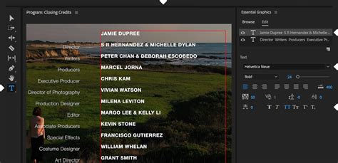 Adobe Premiere End Credits Template