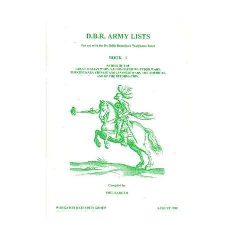 Wargames Research Group Wargame Rules Dbr Army Lists 1 Vg £12 74