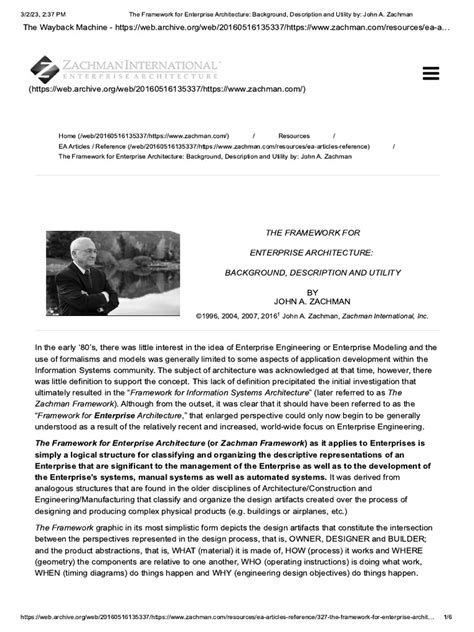 02the Framework For Enterprise Architecture Zachman Pdf