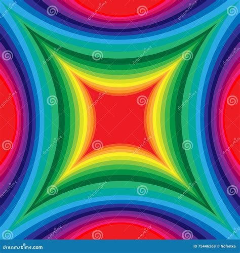 Colorful Pattern Of Concave Rectangle Visual Volume Effect Stock