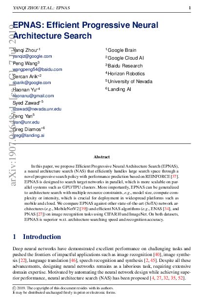 pdf epnas efficient progressive neural architecture search