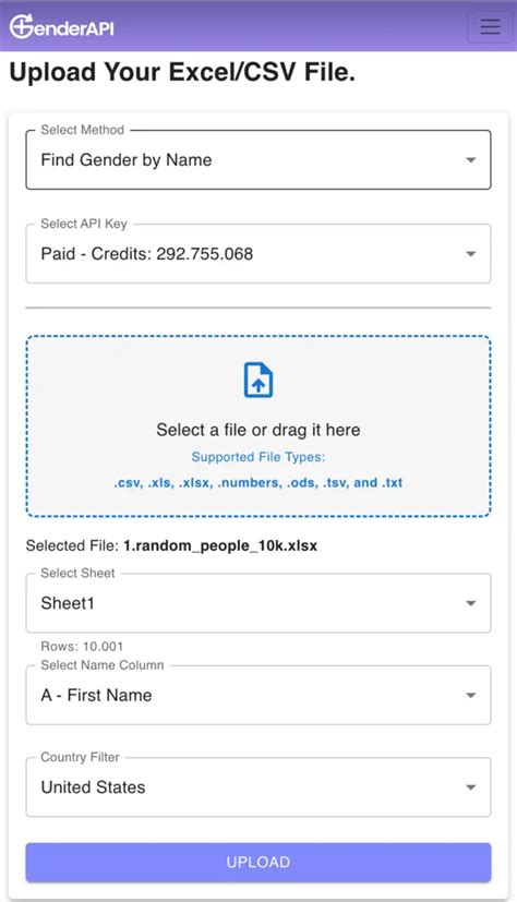 Genderapiでexcel・csv内の名前の性別を判定する方法