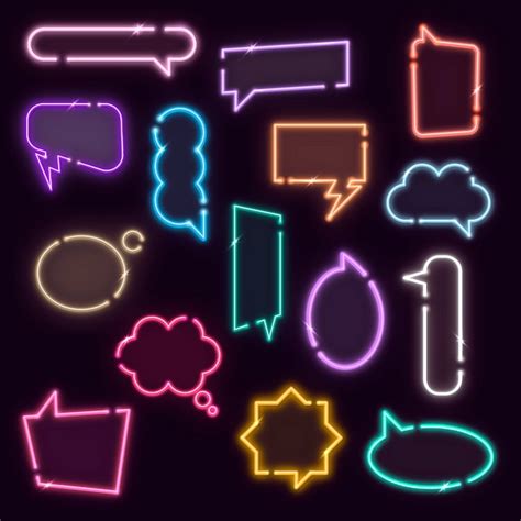 화려한 연설 풍선 디자인 요소 컬렉션 무료 벡터