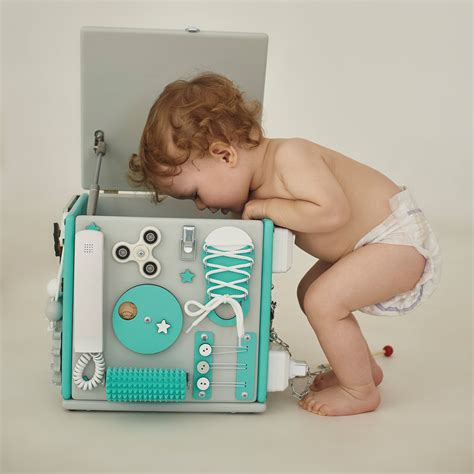 Busy Board Busy Cube Wooden Activity Cube Play Cube Travel Busy Cube Mini Cube Busy Cube