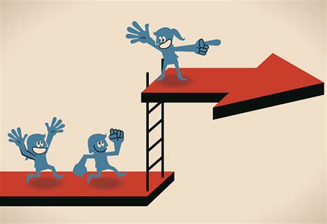 여성 능력과 리더십 성장 사업가 더 높은 단계로 성공 사다리 그룹 선도 유지 계단에 대한 스톡 벡터 아트 및 기타 이미지 Istock