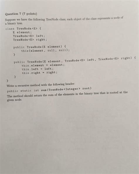 Solved Question 7 7 Points Suppose We Have The Following
