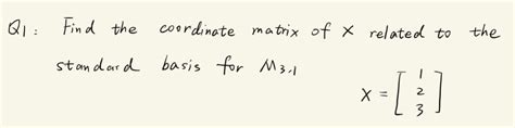 solved find the coordinate matrix