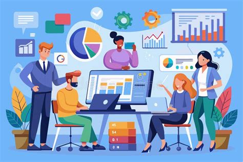 A Diverse Team Collaborates In An Office Analyzing Charts And Data On