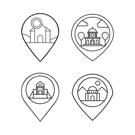 Premium Vector Location Icon Line Art Vector Illustration