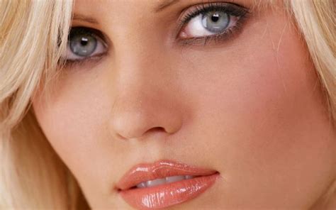 Wallpaper Face Women Model Portrait Blonde Long Hair Blue Eyes