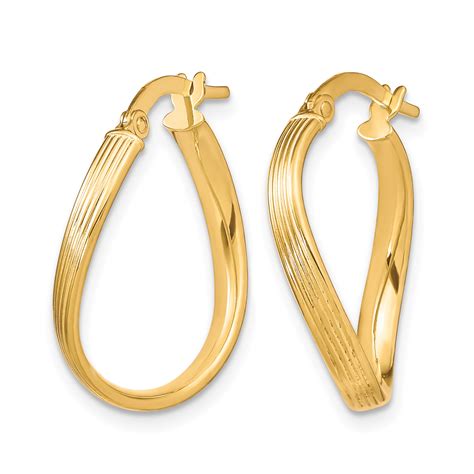 Leslies 10k Yellow Gold Polished Hinged Hoop Earrings 10le106 For Sale