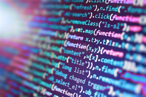 Big Data Database App Software Source Code Stock Photo Image Of