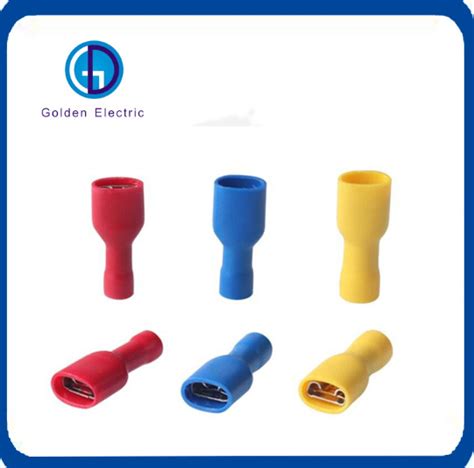 Female Fully Insulated Quick Disconnect Connector Wire Terminal Copper Wire Gauge And Go No Go