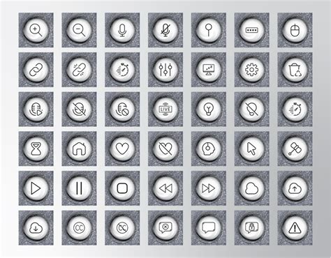 Streamdeck Icon Pack 120 Silver Glitter Icons ♡ Donuts Ko Fi Shop