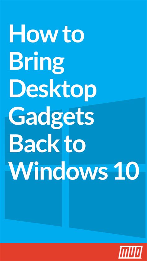 How To Get Windows 10 Widgets On Your Desktop Windows 10 Hacks Desktop Gadgets Computer