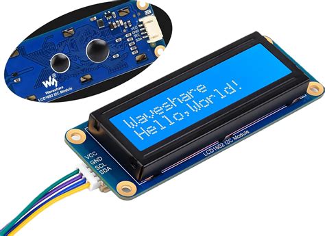 waveshare aip31068 lcd1602 i2c module 16x2 characters